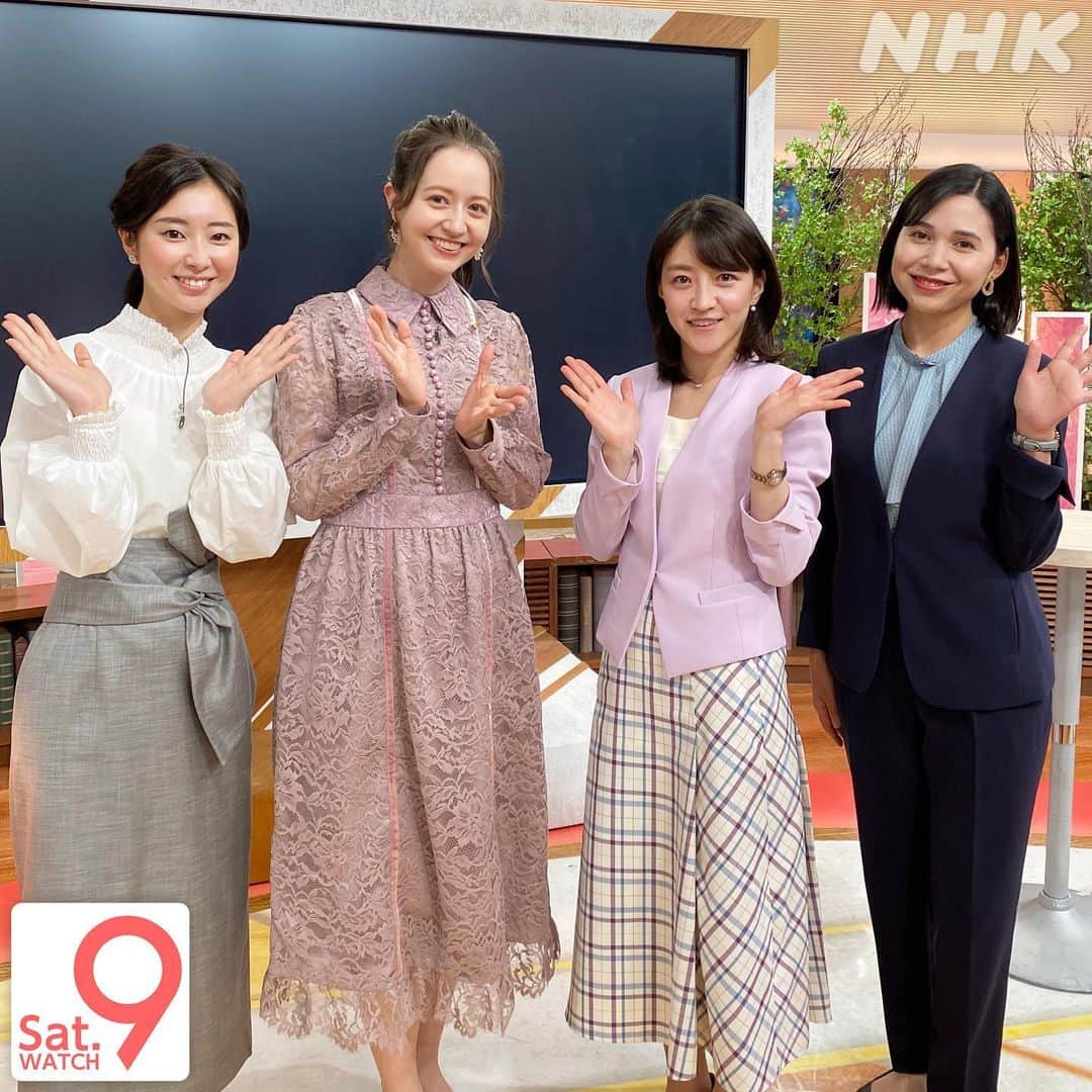 NHK「ニュースウオッチ9」さんのインスタグラム写真 - (NHK「ニュースウオッチ9」Instagram)「新年度を迎えた #サタデーウオッチ9 #春香クリスティーン さんとお送りしました ...