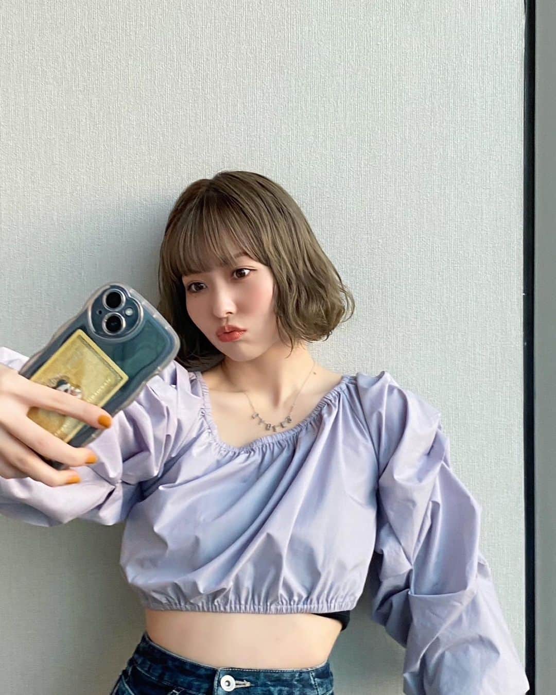 @onefive（ワンファイブ）さんのインスタグラム写真 - (@onefive（ワンファイブ）Instagram)「MOMOです🐩💜 髪型Changeしてから初の@onefive new ...