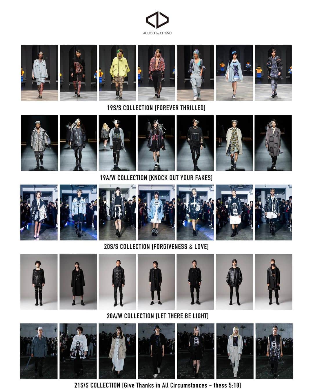 李燦雨さんのインスタグラム写真 - (李燦雨Instagram)「@acuodbychanu の7年間 創ってきた15シーズンの 各COLLECTIONの厳選してみた7LOOK 今後はさらに何 ...