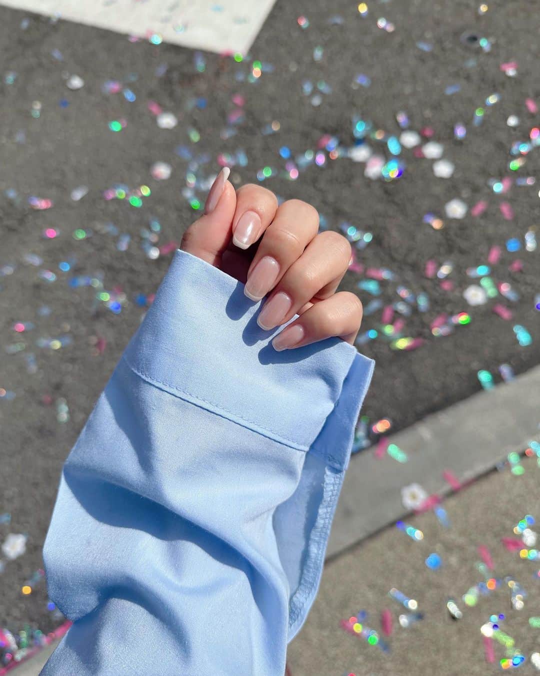 松川星さんのインスタグラム写真 - (松川星Instagram)「⁡ new nail🦖⚡ ナチュラルフレンチ。」4月17日 19時46分 - akarin__rin