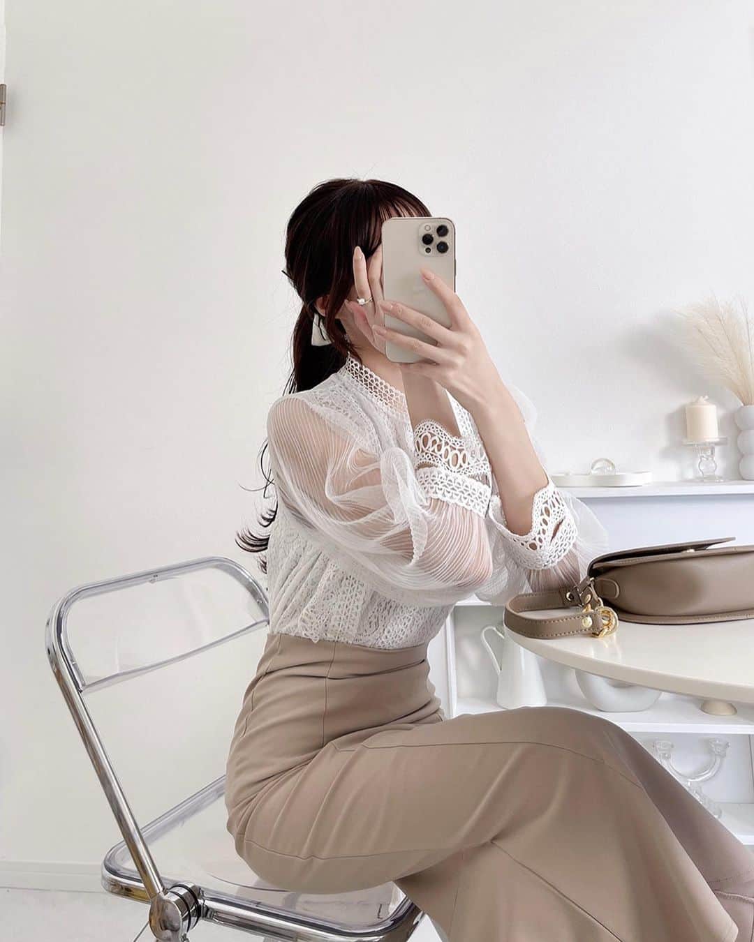 DHOLIC SNAPさんのインスタグラム写真 - (DHOLIC SNAPInstagram)「New arrivals 🪞 coco. @cho____07 bouque blanc ...