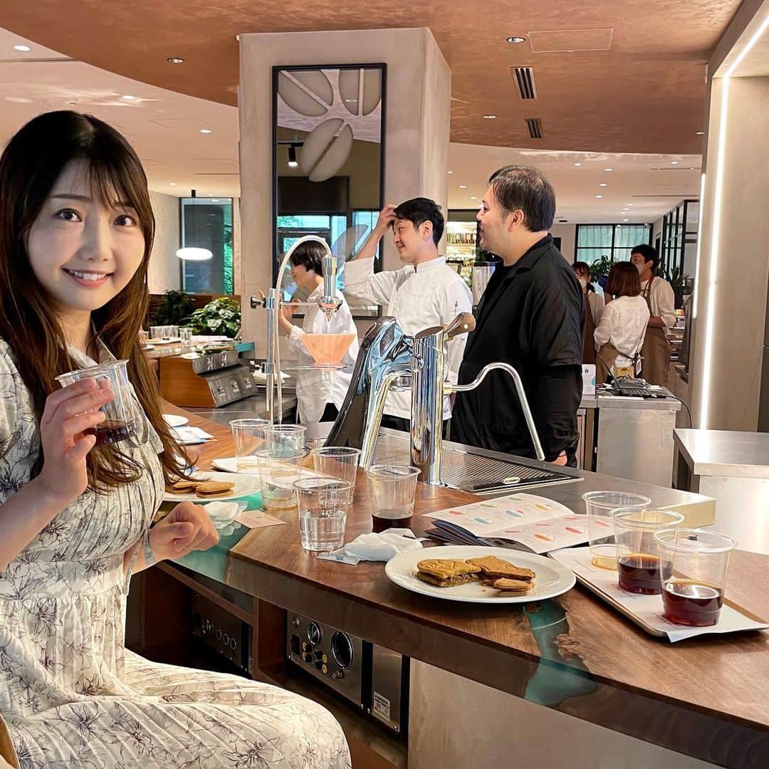 橘珠里さんのインスタグラム写真 - (橘珠里Instagram)「〖 𝗨𝗖𝗖 𝗗𝗥𝗜𝗣 𝗣𝗢𝗗 × 𝘂𝗳𝘂. 〗 ‎〜 夏のおやつとコーヒー時間𖠚՜ 〜 UCCのおしゃれなショールームで開催さ ...