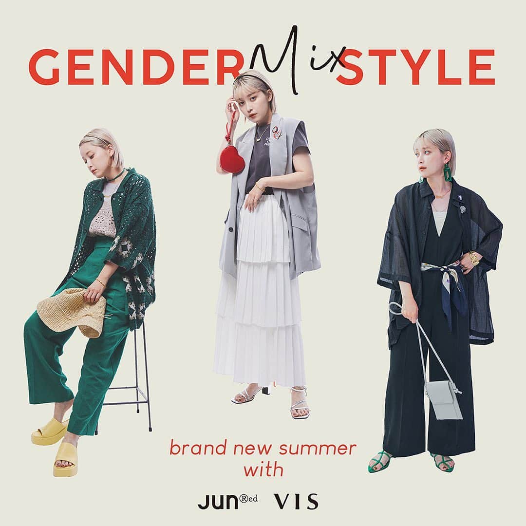 ViSさんのインスタグラム写真 - (ViSInstagram)「GENDER Mix STYLE Brand new summer with JUNRed VIS JUNRed と VIS ...