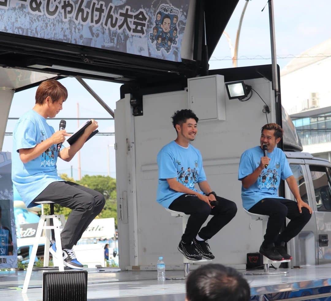 田中パウロ淳一さんのインスタグラム写真 - (田中パウロ淳一Instagram)「「#川崎OutBreakers」という事で川崎フロンターレの試合へ。 栃木シティの物販、じゃんけん大会、トーク ...