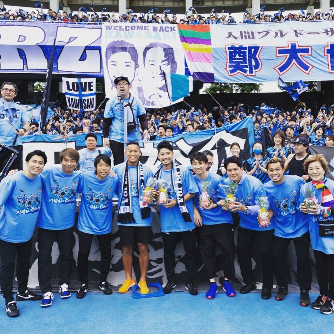 田中裕介さんのインスタグラム写真 - (田中裕介Instagram)「【川崎Out Breakers】 5/28（日） 等々力陸上競技場にて開催された 川崎フロンターレvs柏レイソル戦にてOB ...