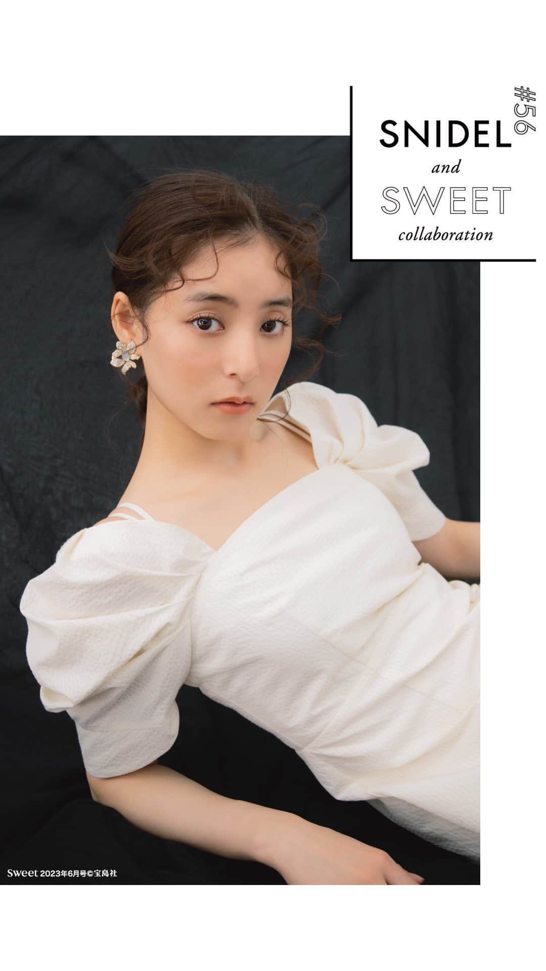 スナイデルさんのインスタグラム動画 - (スナイデルInstagram)「本日より発売 SNIDEL×sweet Collaboration Dress 全骨格に似合う、女性らしさを引き立てる ...