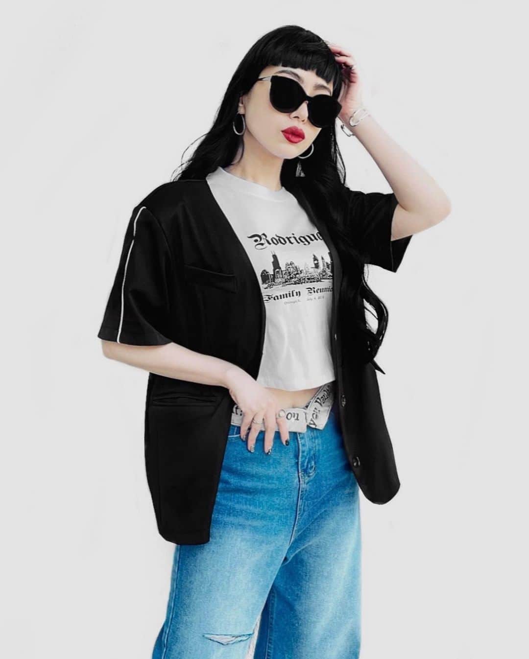 lve_xxxxさんのインスタグラム写真 - (lve_xxxxInstagram)「. . まるっと全身 6/11 発売の Ai select (@lveu.official ) 半袖JKは ...