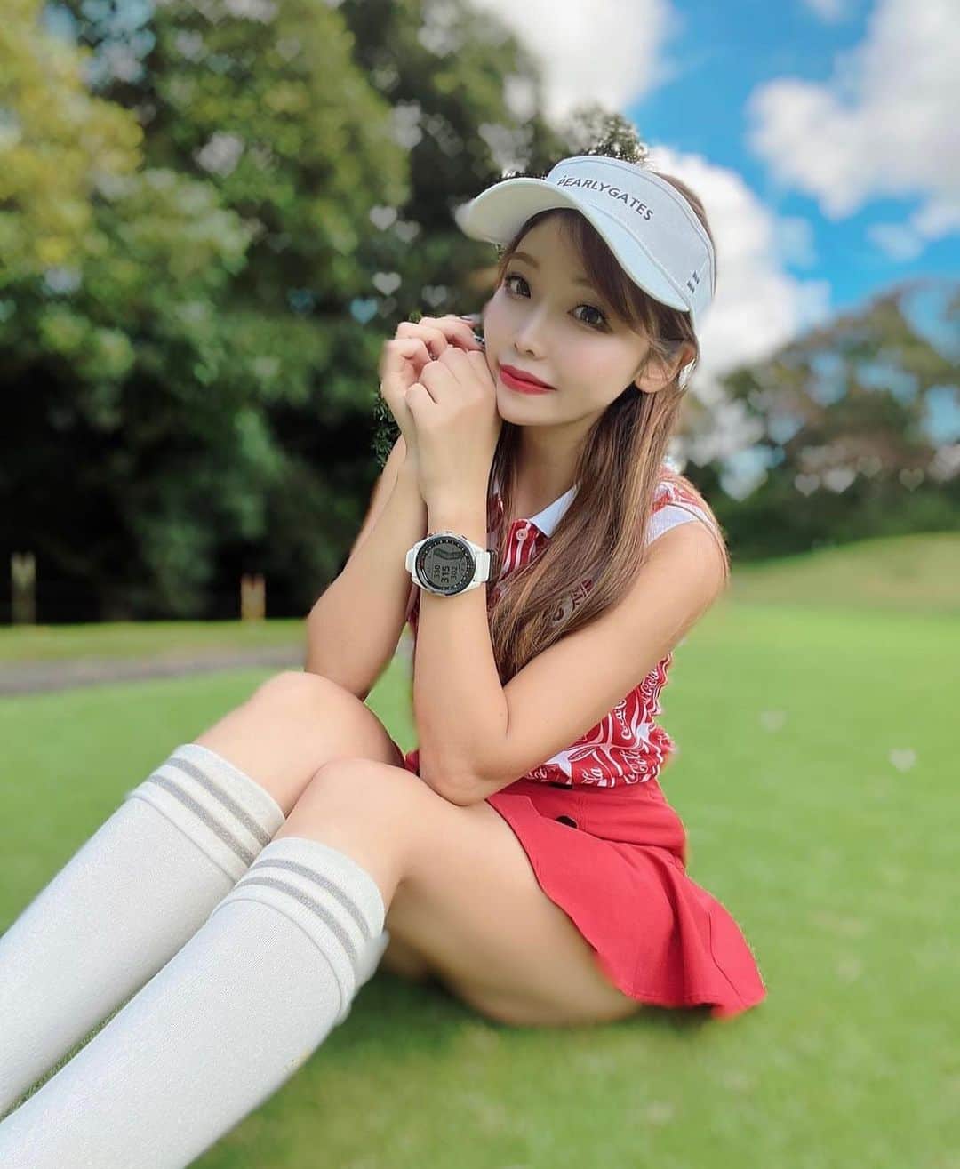 ちゃんしーさんのインスタグラム写真 - (ちゃんしーInstagram)「30度越えのゴルフが久しぶりすぎて ヘトヘトでした🥹💓⛳️ scoreも白目剥くほど悪かったけど ゴルフ後に寄った ...