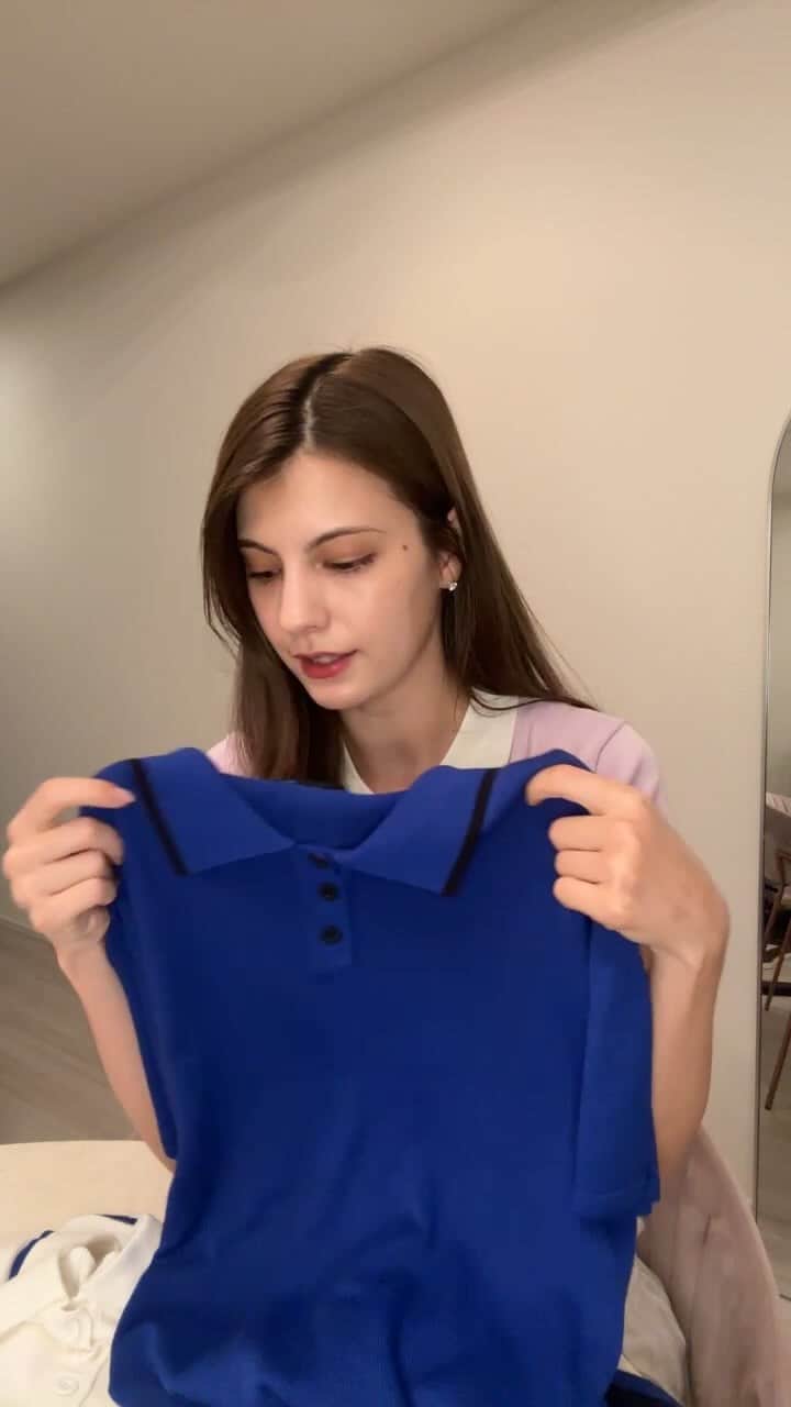 マギーさんのインスタグラム動画 マギーinstagram「メンズのゴルフウェアつくりました💙 でも普段着ててもかっこいい！ 詳細はプロフィールのurlから飛べます！ 久しぶりに 