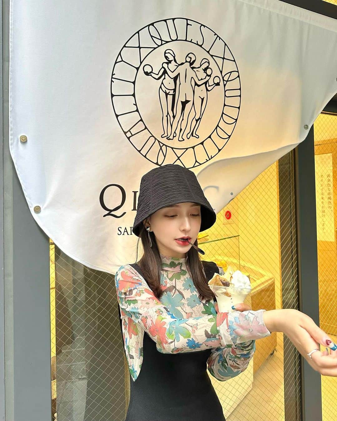 平尾優美花（ゆみちぃ）さんのインスタグラム写真 - (平尾優美花（ゆみちぃ）Instagram)「きなことあんこのスイーツブランド(@qina_co)の実店舗が日本橋にオープンしたから行ってき ...