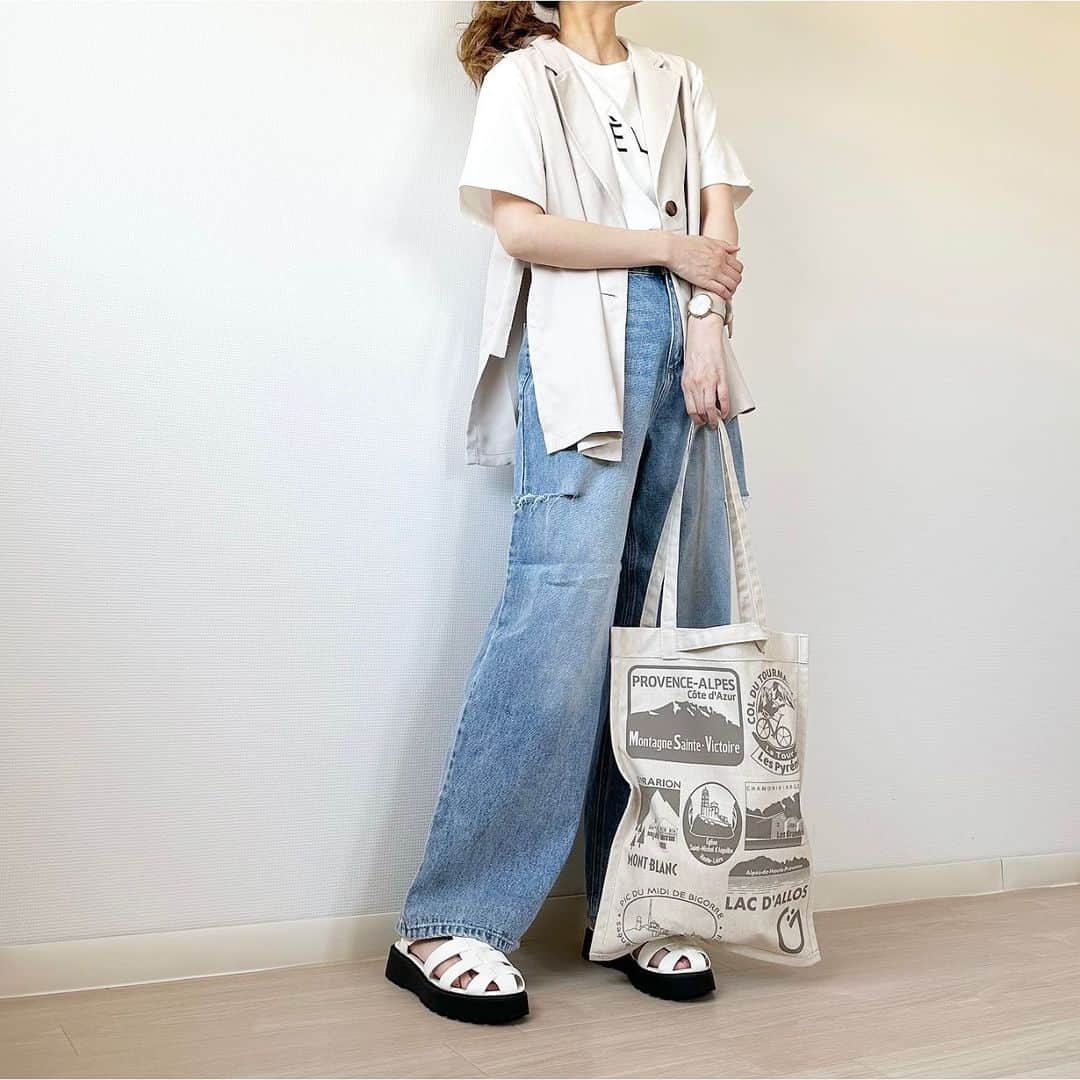 y_mmm_kさんのインスタグラム写真 - (y_mmm_kInstagram)「2023.05.27 . . #カジュアルコーデ #シンプルコーデ @classicalelf ...