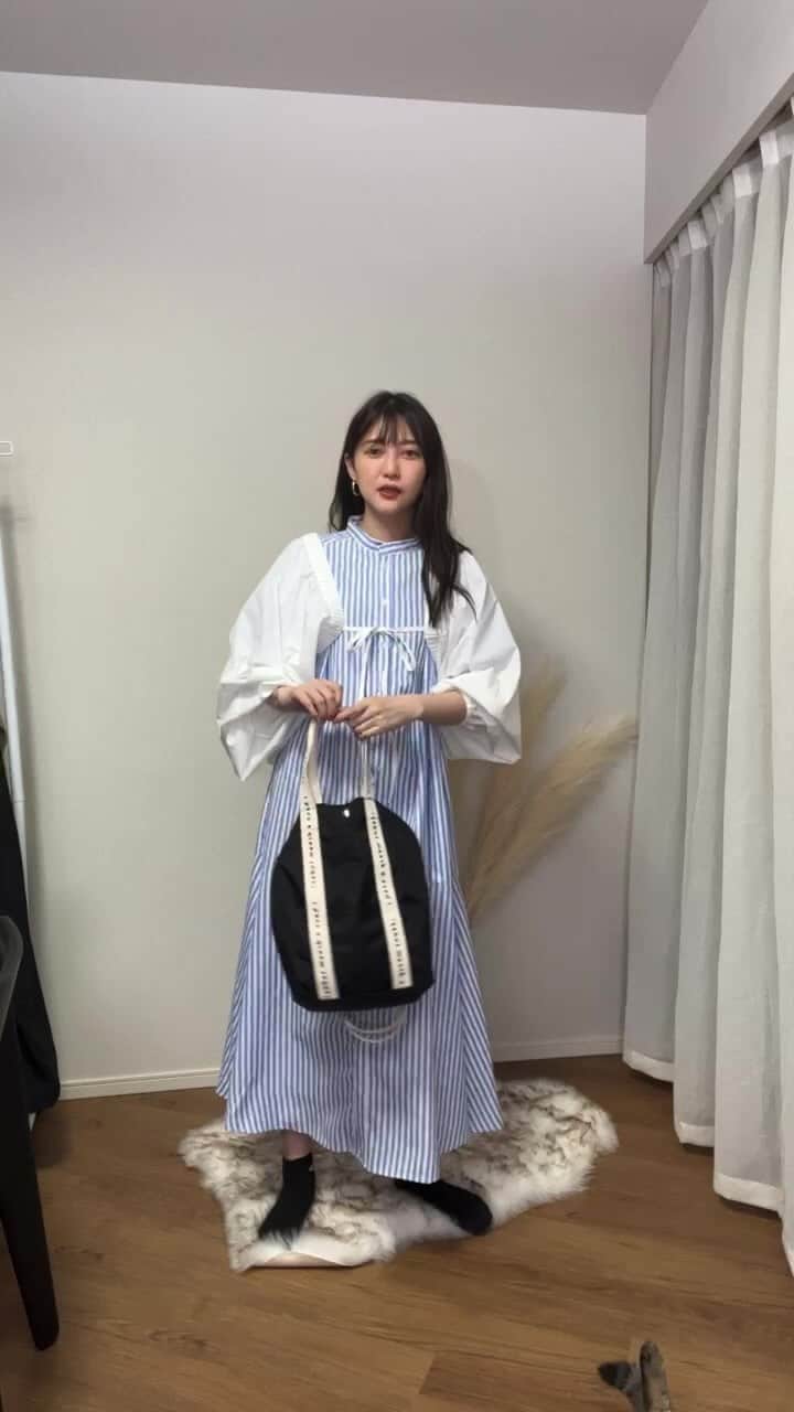 プチプラのあやさんのインスタグラム動画 プチプラのあやinstagram「絶対透けない！ストライプワンピース、ライブアーカイブ！」5月28日 22時23分 Ayalilyflowers