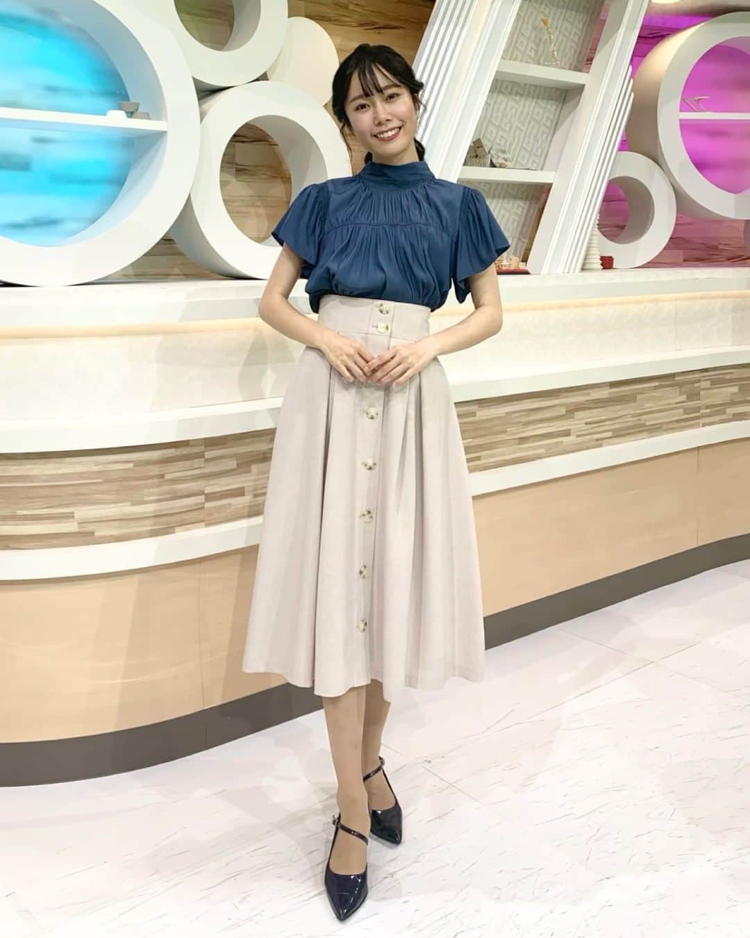 Ksbアナウンサーさんのインスタグラム写真 Ksbアナウンサーinstagram 「👗 「news Park Ksb」の衣装です。 今週