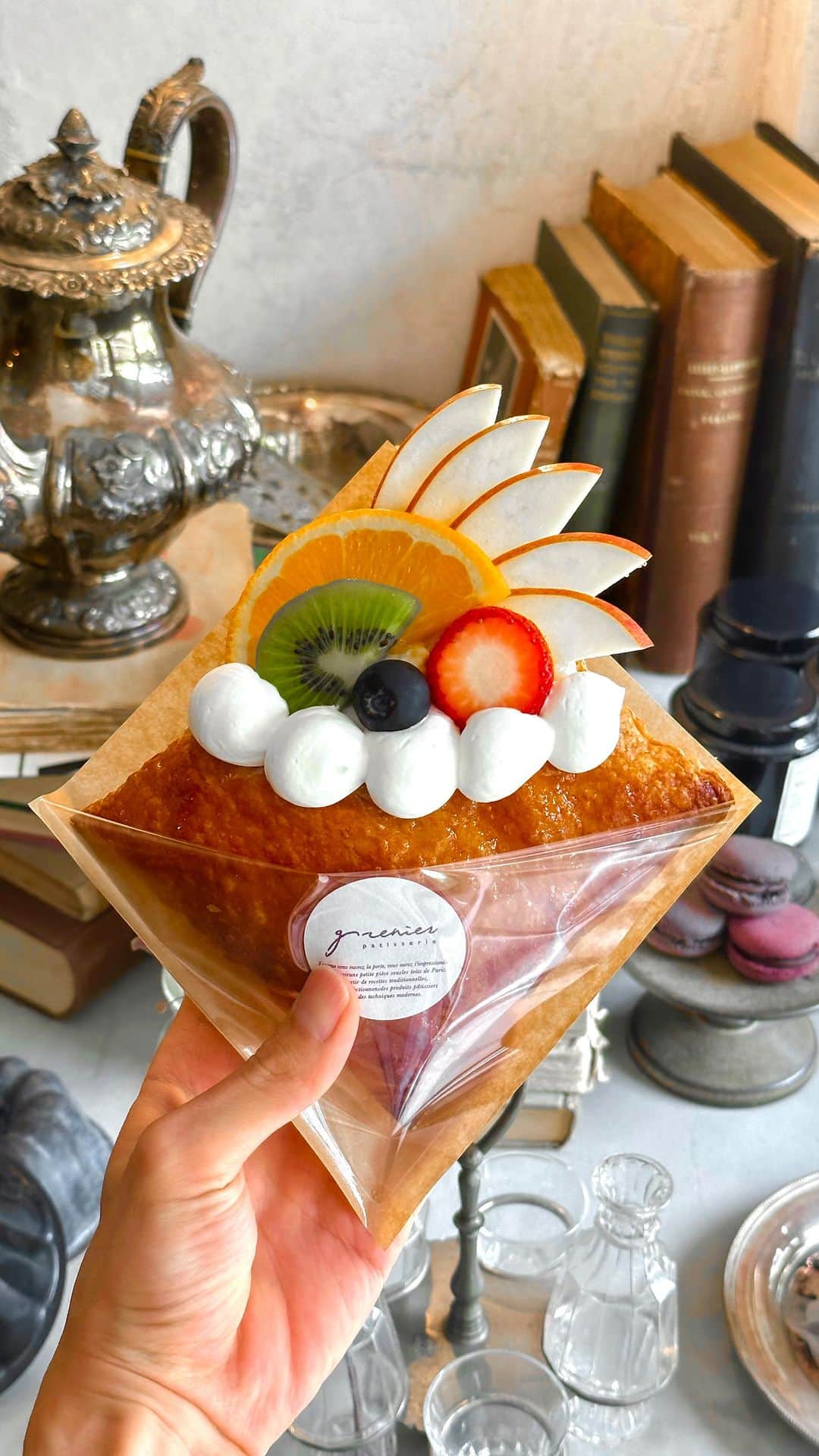 きょん。さんのインスタグラム動画 - (きょん。Instagram)「. . 焼き菓子と紅茶のお店 グルニエ @patisserie ...