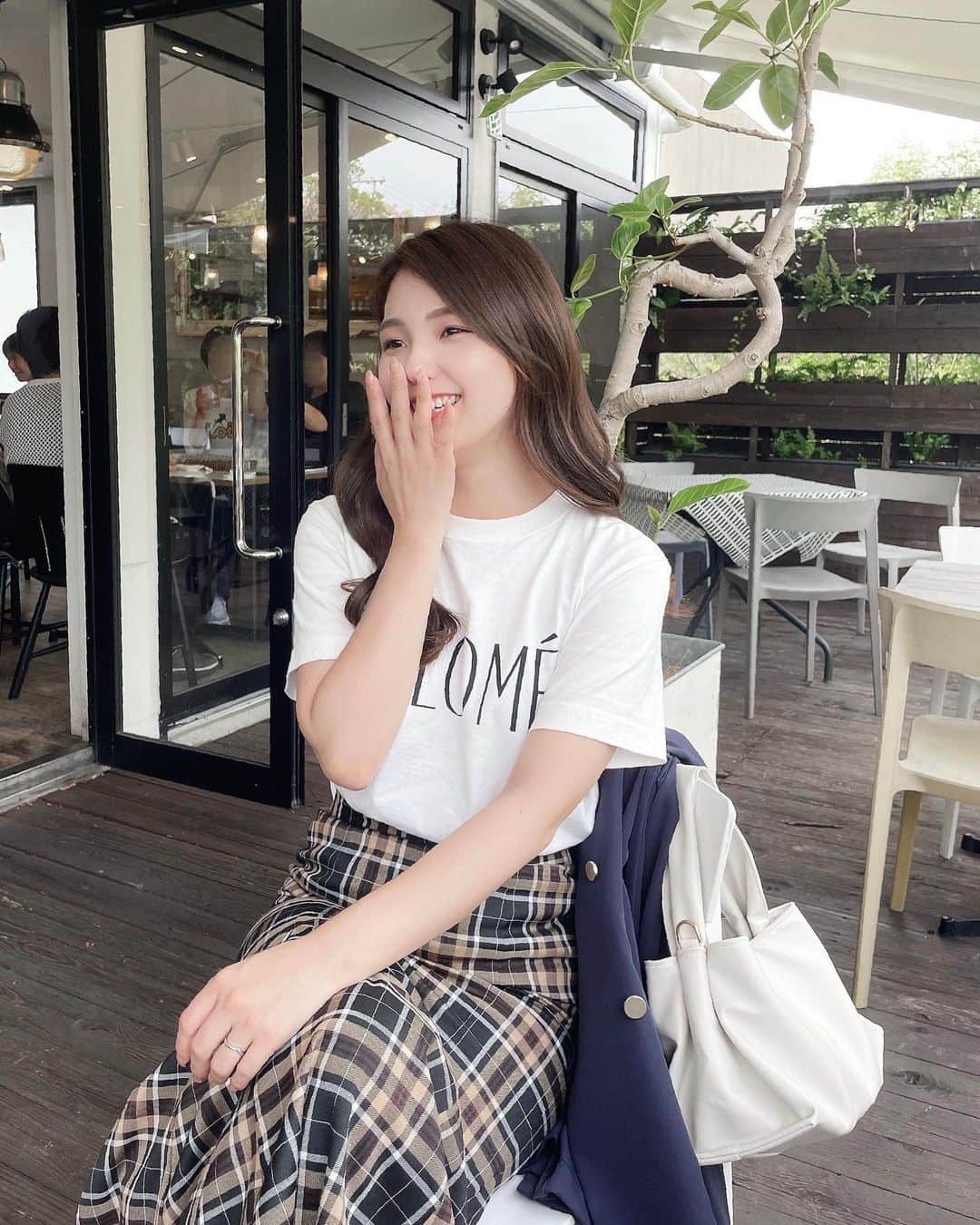 きりんさんのインスタグラム写真 - (きりんInstagram)「ちょっぴり制服風コーデ🏫📖 ️ ㅤ ㅤ ㅤ ㅤ ㅤouter chaco closet @chaco_closet ...