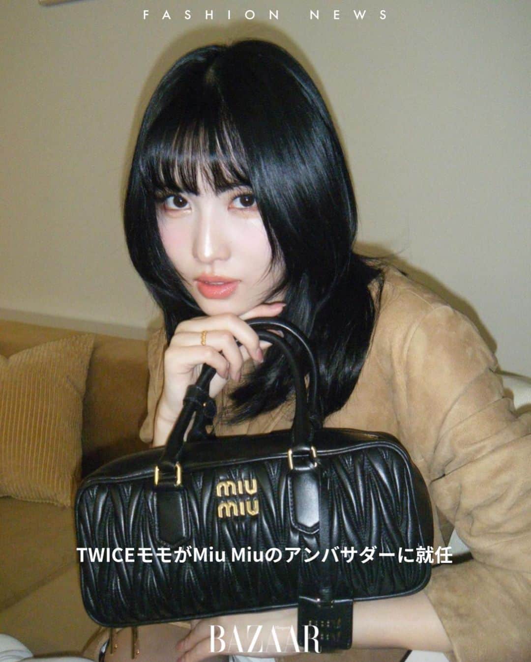 Harper's BAZAAR Japanさんのインスタグラム写真 - (Harper's BAZAAR JapanInstagram)「【NEWS】TWICEモモがミュウミュウのアンバサダー ...