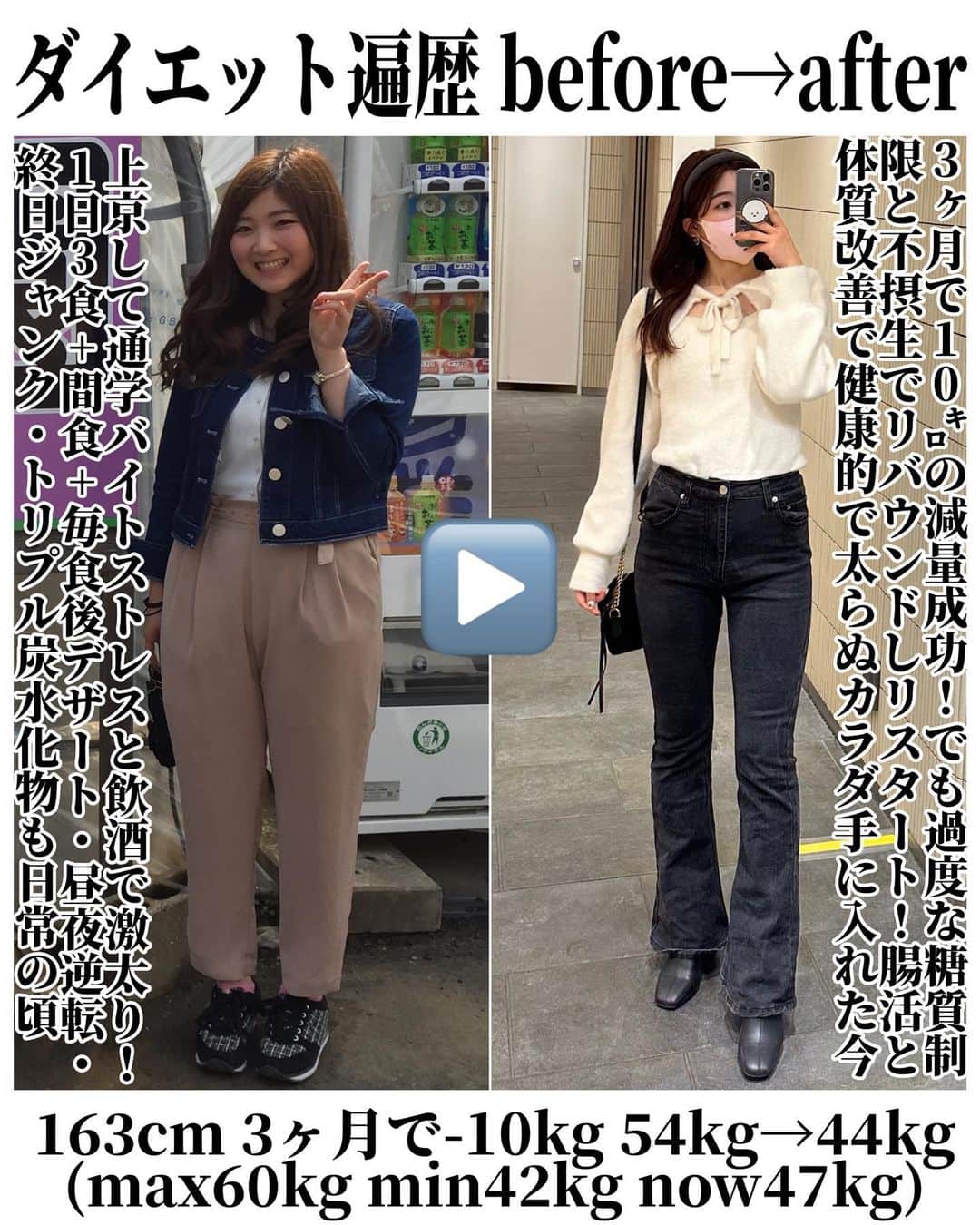 Hanonさんのインスタグラム写真 - (HanonInstagram)「結果、どうなった？私のダイエット遍歴と少し語りと全身ビフォーアフター ...