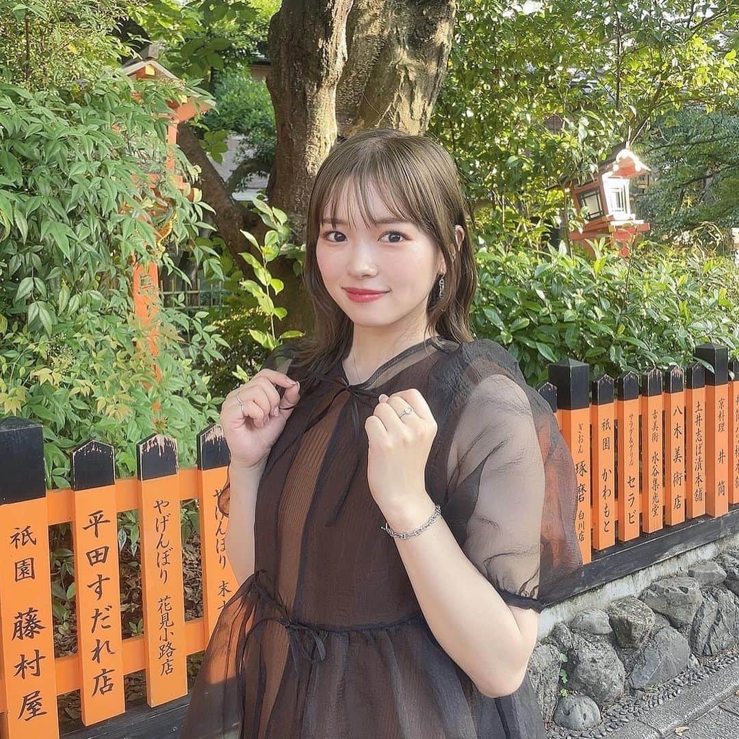 橋本紗奈さんのインスタグラム写真 - (橋本紗奈Instagram)「今回の京都用に服買った🤍 . . . 今日はとても暑かった日だったねー🌼 ...
