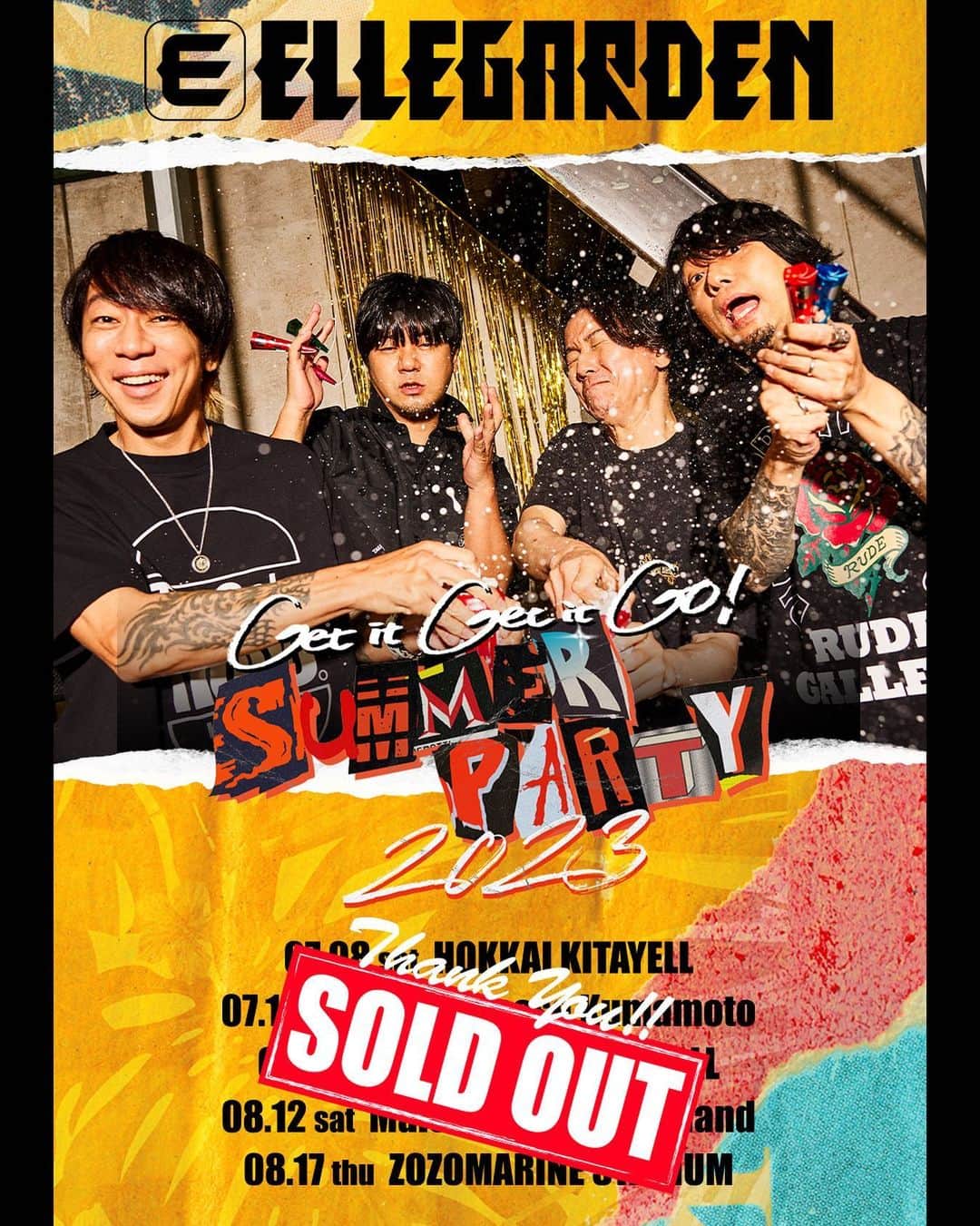 ELLEGARDENさんのインスタグラム写真 - (ELLEGARDENInstagram)「⁡ ELLEGARDEN 「Get it Get it Go! SUMMER PARTY 2023 ...