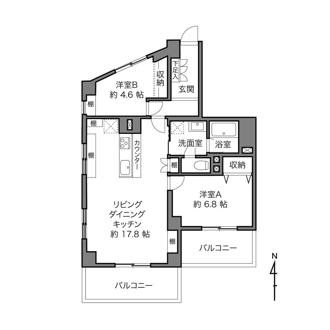 カウカモ ｜『一点もの』の住まいに出会おうさんのインスタグラム写真 - (カウカモ ｜『一点もの』の住まいに出会おうInstagram)「『薫風とグレートーン』⁣ 風がふわりと薫る開放的な ...