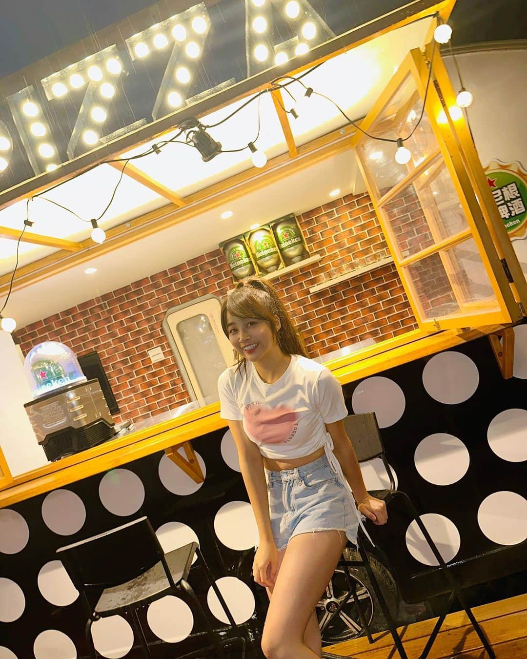 陳伊さんのインスタグラム写真 - (陳伊Instagram)「早安🌞 跟著 @onedayfighting 出去玩 好久沒回嘉了 !!!! 👕/ @caco_tw」7月19日 9時35分 ...