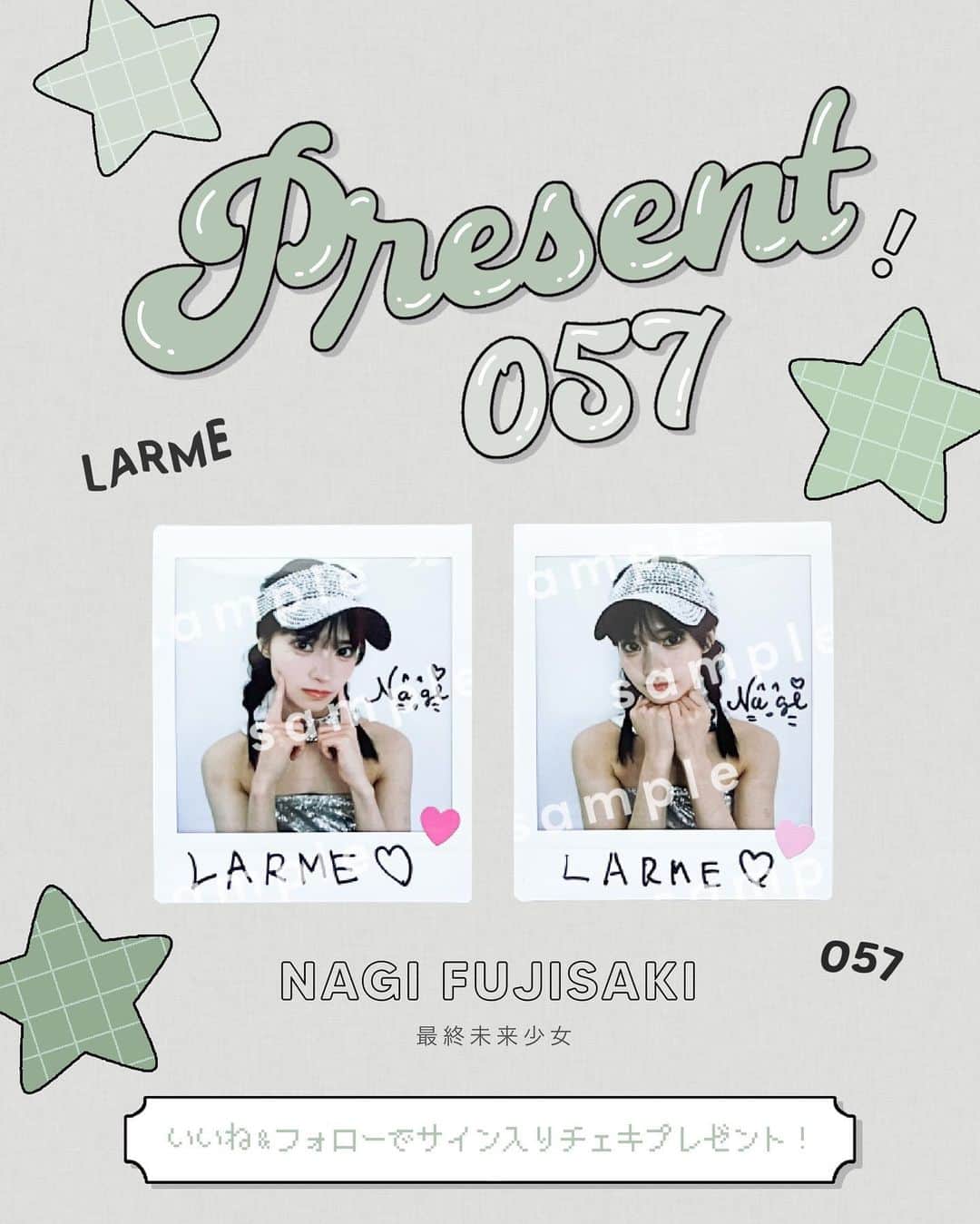 LARMEさんのインスタグラム写真 - (LARMEInstagram)「🩵 𝙋 𝙍 𝙀 𝙎 𝙀 𝙉 𝙏 LARME 057オフショット🤍 《藤咲凪ちゃん(最終未来少女)》の サイン入りチェキ ...