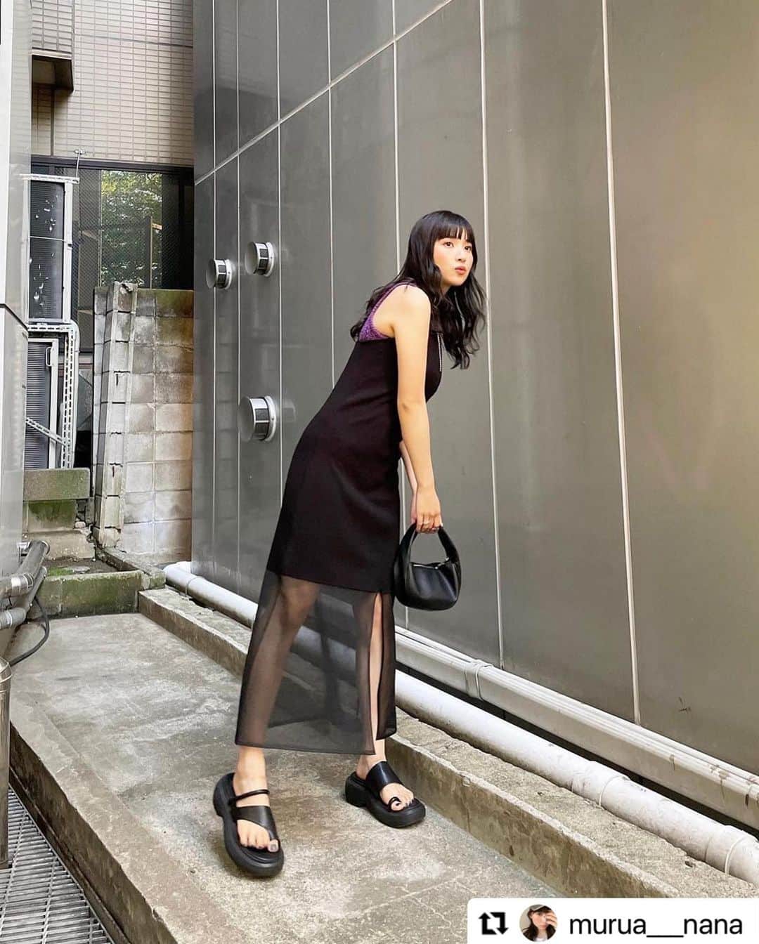 MURUAさんのインスタグラム写真 - (MURUAInstagram)「#Repost @murua___nana with @use.repost ・・・ あっつい🥵 膝下シアーのこの ...