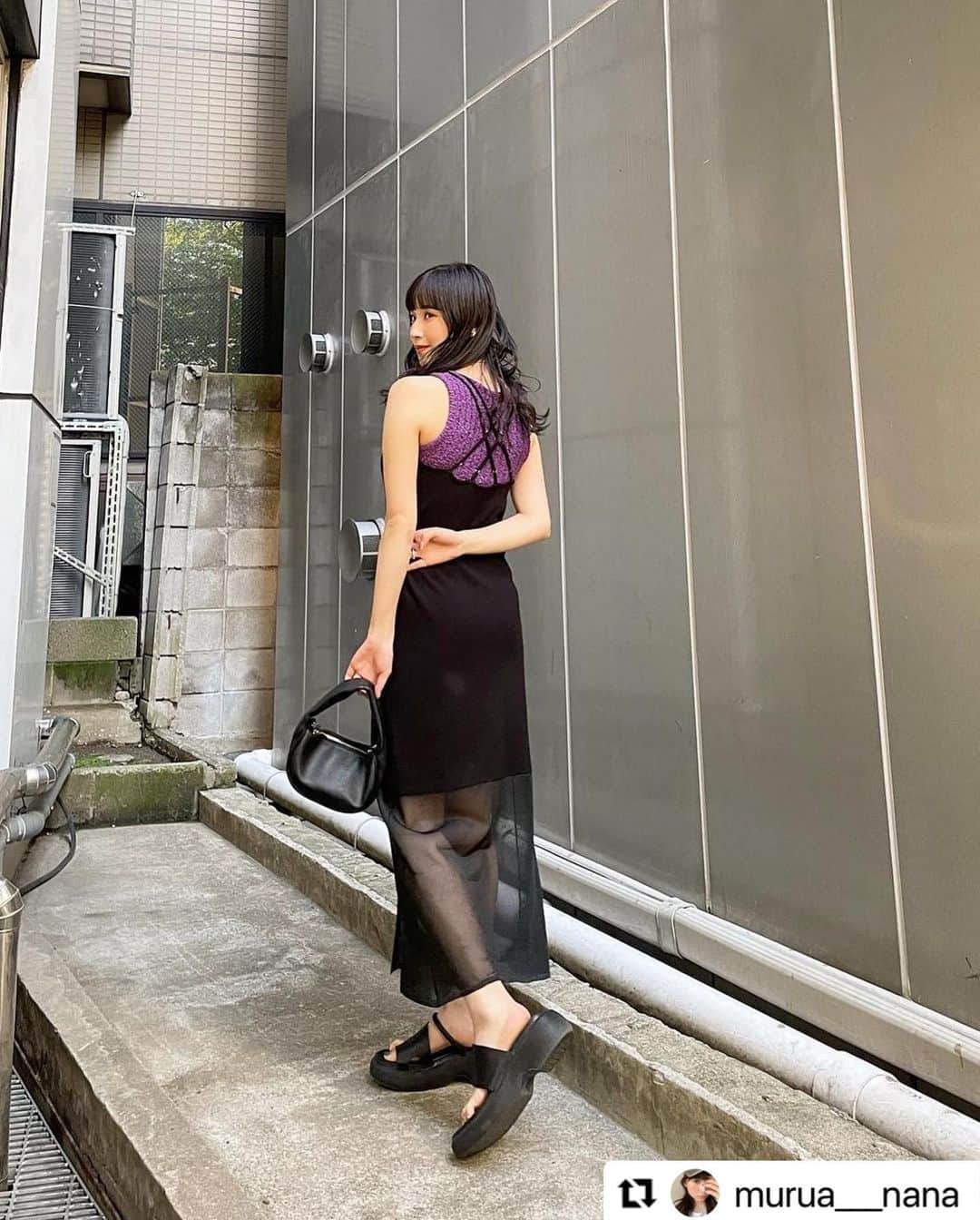 MURUAさんのインスタグラム写真 - (MURUAInstagram)「#Repost @murua___nana with @use.repost ・・・ あっつい🥵 膝下シアーのこの ...