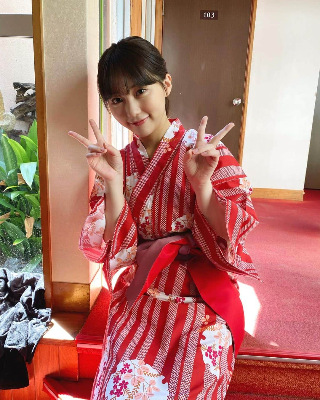 田中美久さんのインスタグラム写真 - (田中美久Instagram)「旅館♡ BUBKAの撮影で江ノ島の旅館に行きました♡楽しかった！ いつかプライベートで泊まりたいなぁ〜。浴衣似合ってますか ...