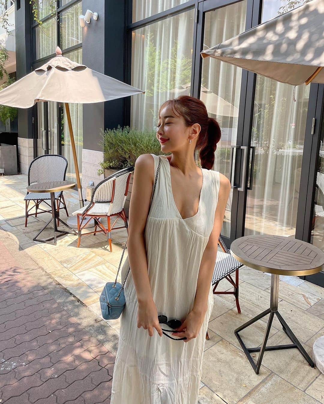 佐野友妃子さんのインスタグラム写真 - (佐野友妃子Instagram)「主役級ワンピース👗をGET🤍 @classicalelf_official きゅんなバックリボンもお気に入りポイント ...