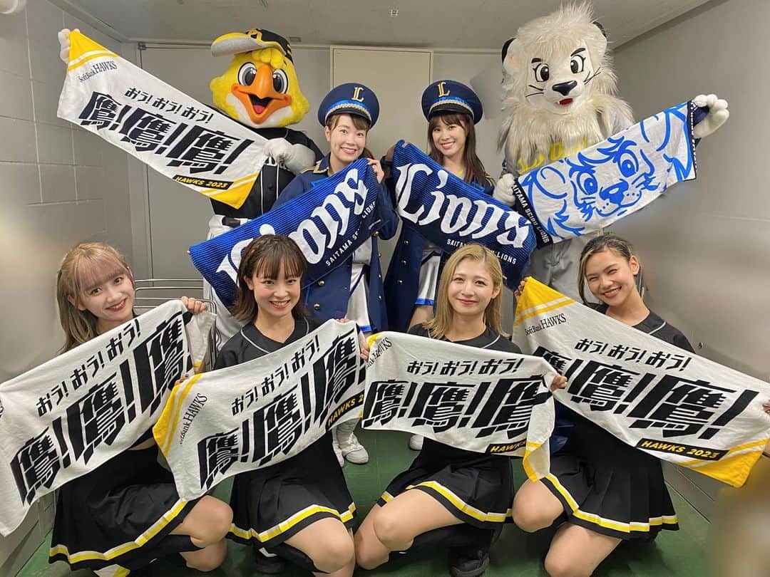 ブルーレジェンズさんのインスタグラム写真 ブルーレジェンズinstagram 「昨日に引き続き、ホークスからハリーくんとハニーズさんがご