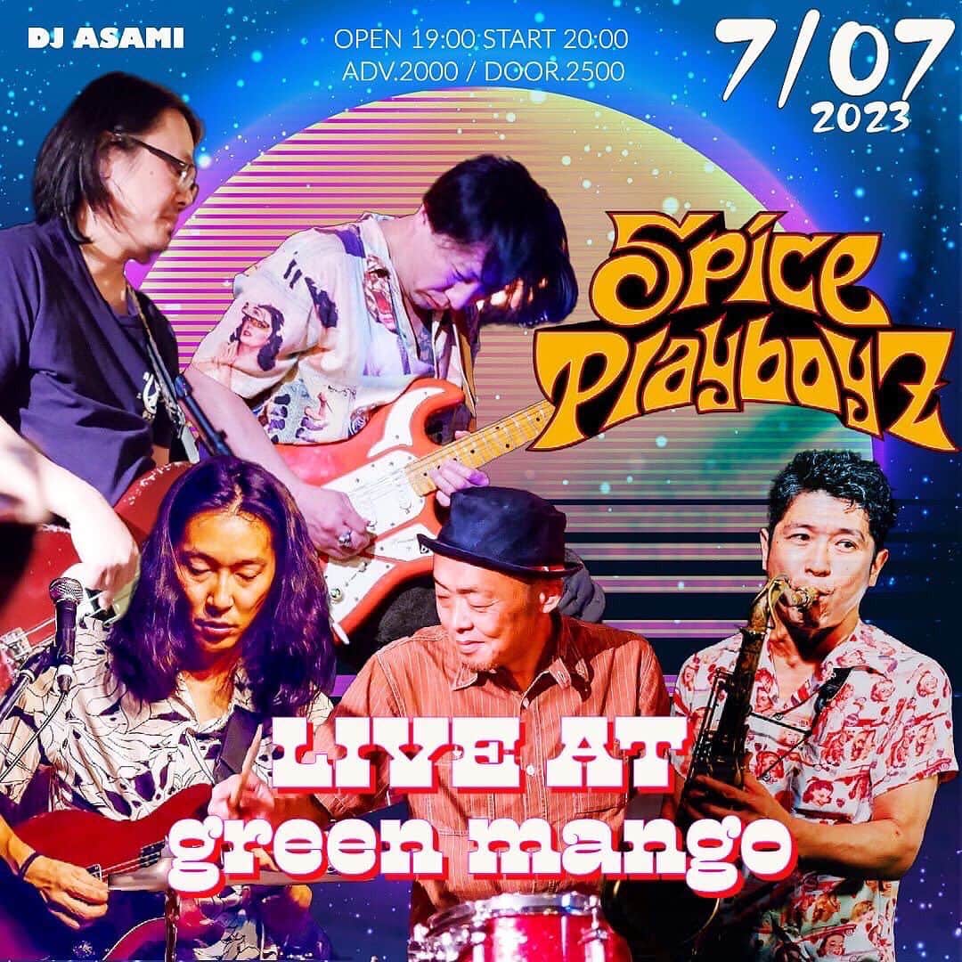 MONKYさんのインスタグラム写真 - (MONKYInstagram)「7月7日はSpice PlayboyZ@藤沢green mango 七夕ということで、spacyにJamります。 前回 ...