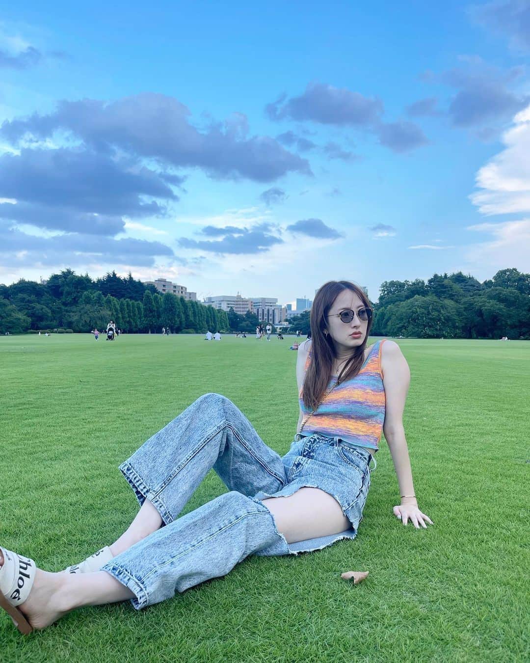 團遥香さんのインスタグラム写真 - (團遥香Instagram)「夕暮れ🫶🏻 @evris_official @chloe」7月4日 18時 ...