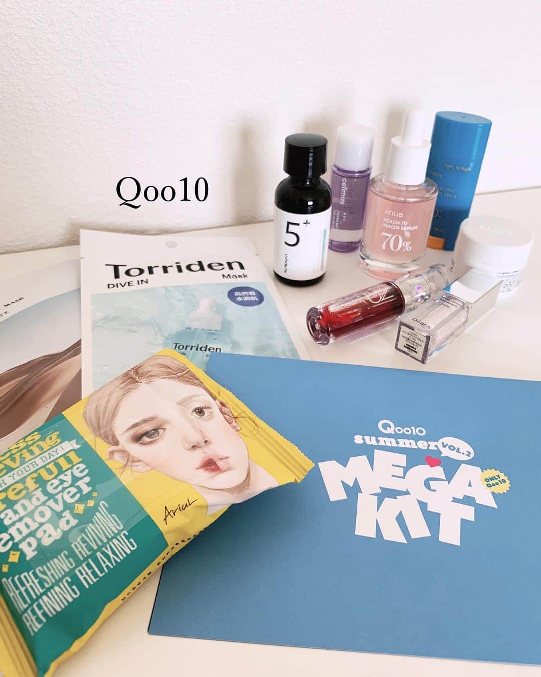 山田みみさんのインスタグラム写真 - (山田みみInstagram)「. ⁡ 今回もQoo10さんから MEGA KITをいただきました🎁 ⁡ 20%メガポは今日まで開催中 キットは非売品だ ...