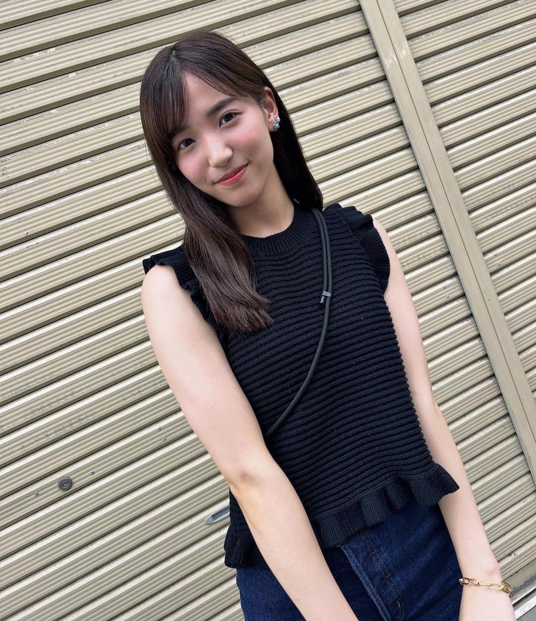 下尾みうさんのインスタグラム写真 - (下尾みうInstagram)「🍀🍀🍀 寄りバージョン👍 . #ノースリーブ #akb48 #아이돌 ...