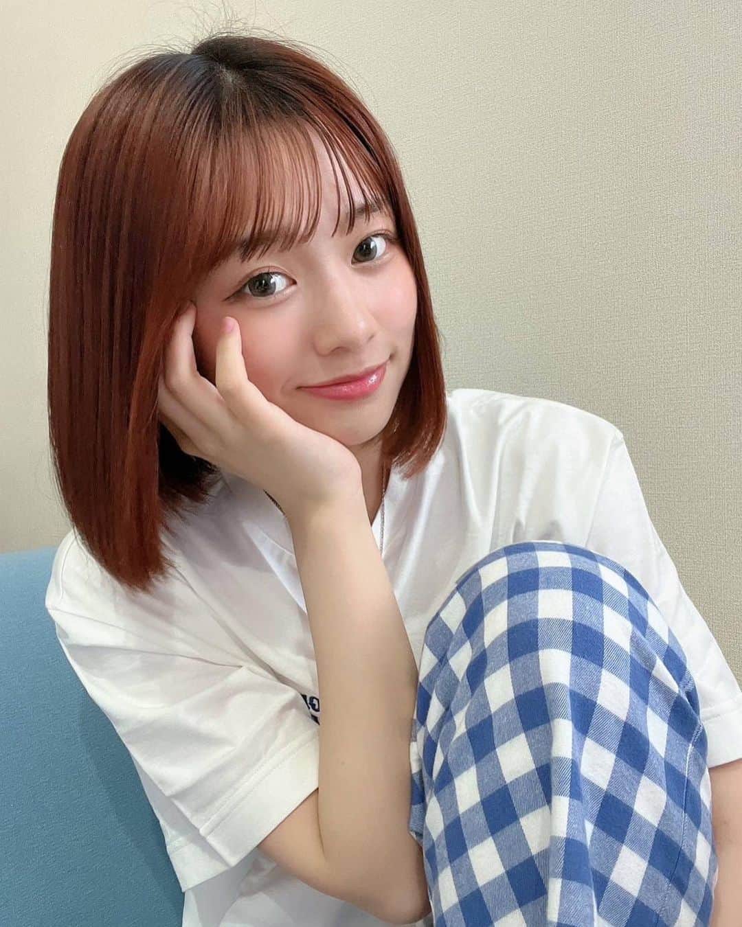 上ノ堀結愛さんのインスタグラム写真 上ノ堀結愛instagram 「・ ファンの方から頂いたパジャマ愛用中🩵💭 ありがとうーーー