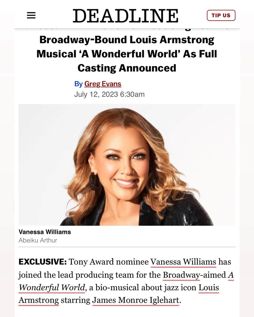 ヴァネッサ・ウィリアムスさんのインスタグラム写真 - (ヴァネッサ・ウィリアムスInstagram)「So excited to be ...