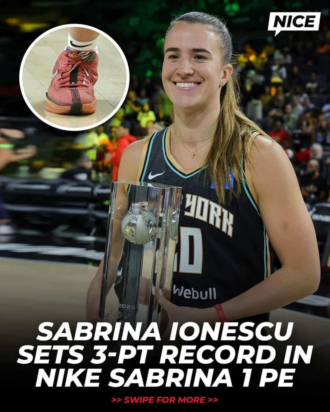 Nice Kicksさんのインスタグラム写真 - (Nice KicksInstagram)「Sabrina Ionescu set the ...