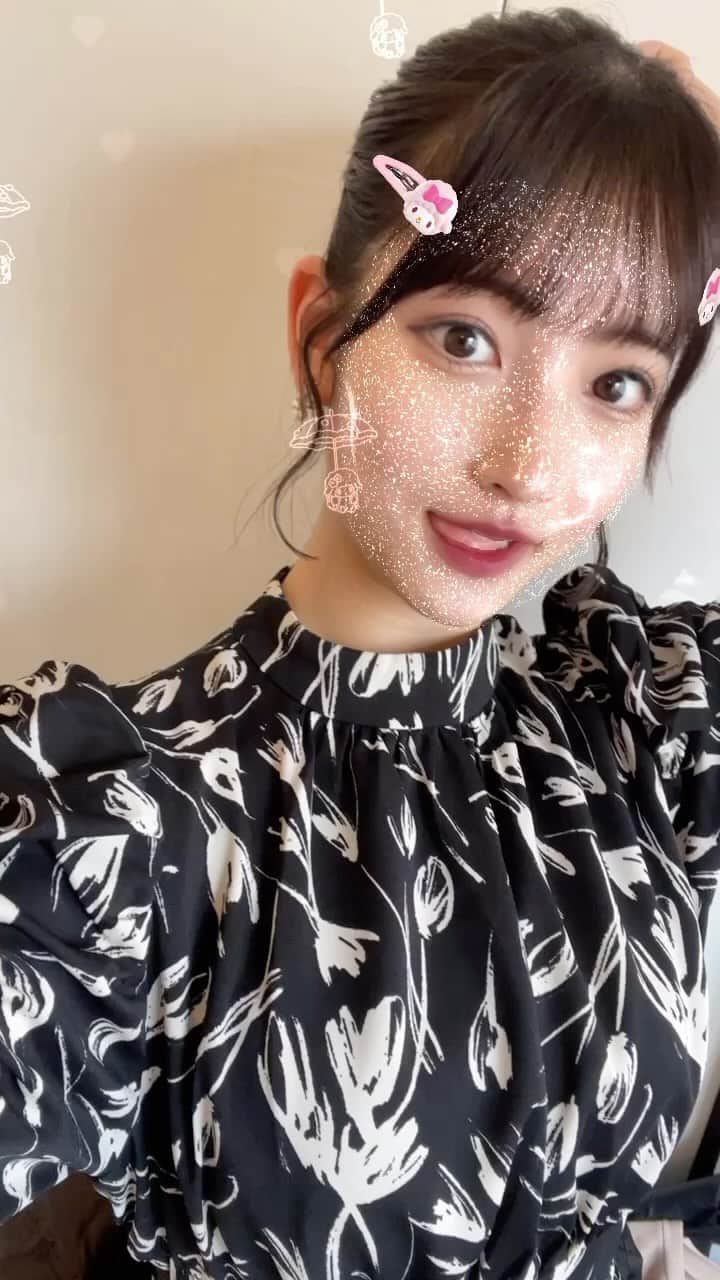 北川莉央さんのインスタグラム動画 - (北川莉央Instagram)「． 夏はポニーテールしたくなる〜🌻 お洋服はAn MILLEさんです☺︎ ...