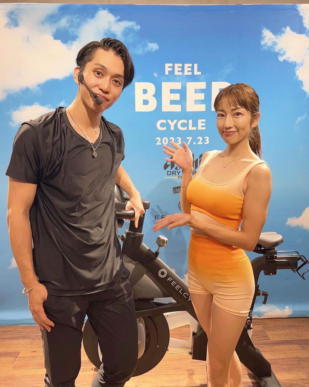 庄司ゆうこさんのインスタグラム写真 - (庄司ゆうこInstagram)「@feelcycle_official フィールサイクルに初体験してきました 今日はアサヒスーパードライとのコラボ ...