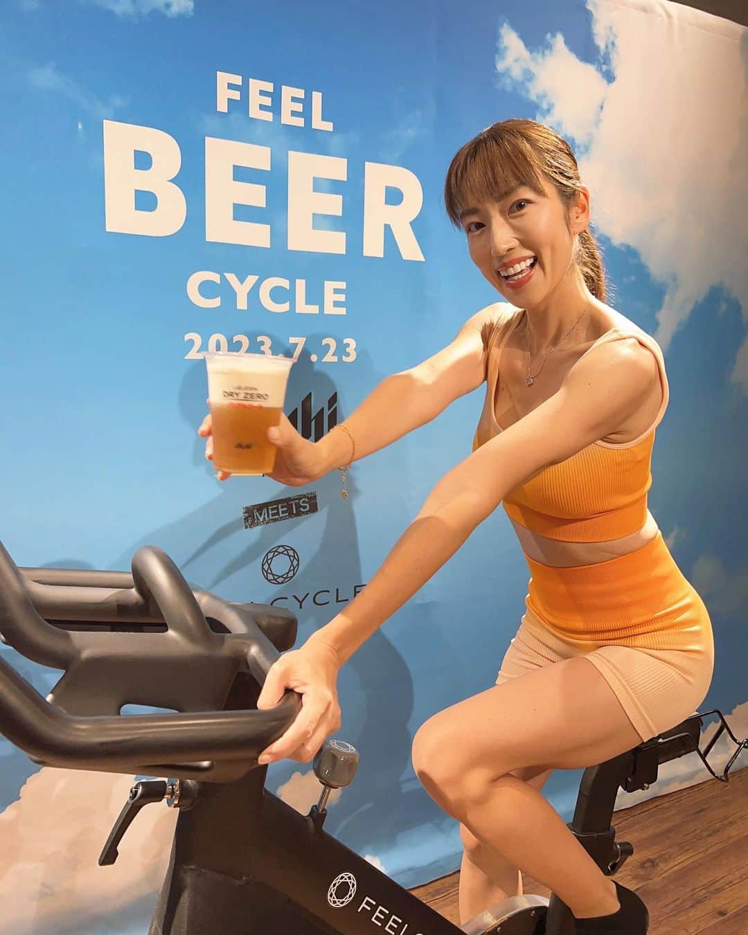庄司ゆうこさんのインスタグラム写真 - (庄司ゆうこInstagram)「@feelcycle_official フィールサイクルに初体験してきました 今日はアサヒスーパードライとのコラボ ...