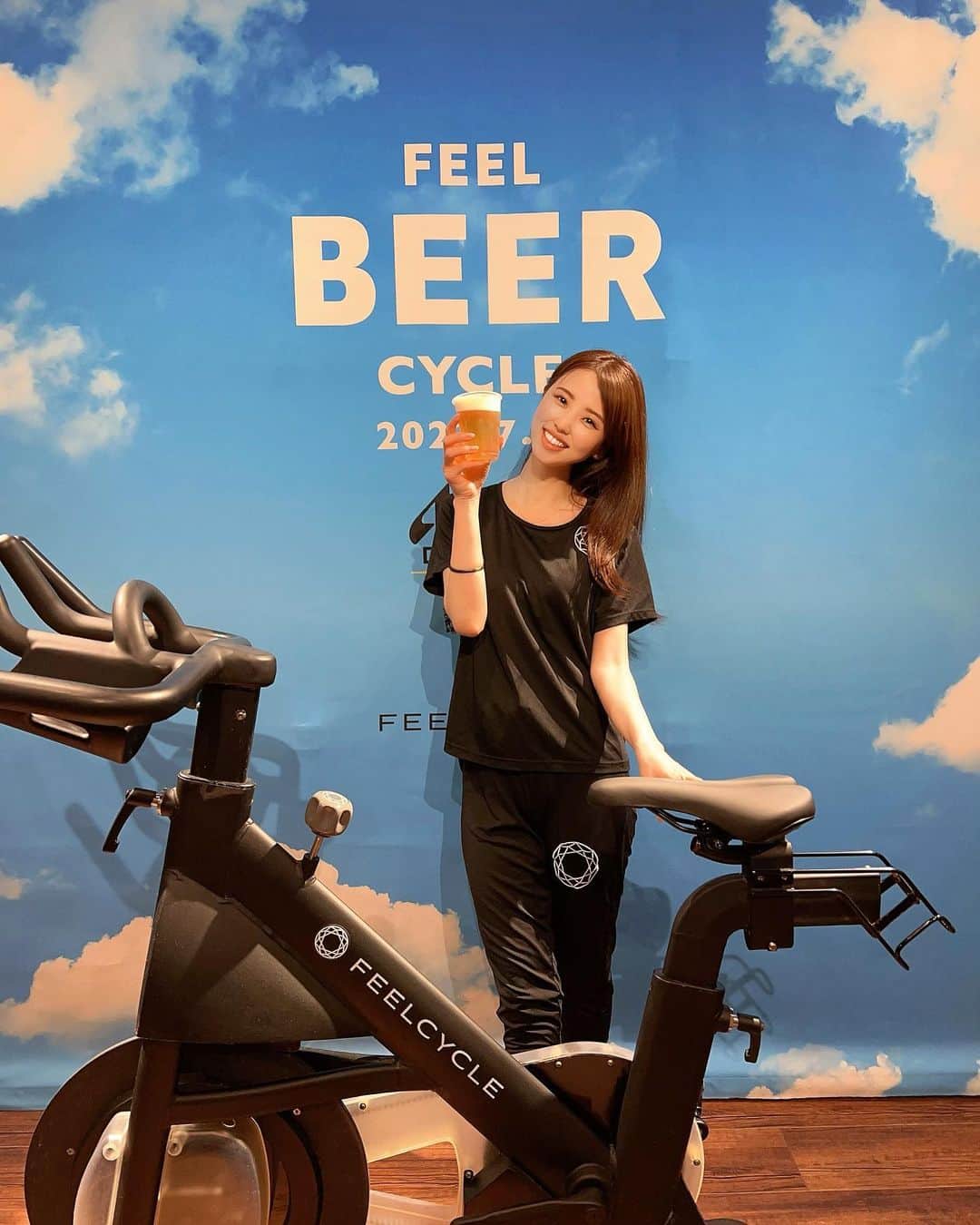 垰智子さんのインスタグラム写真 - (垰智子Instagram)「暑い時こそ、おいしいお酒の為に😝 . FEELCYCLE × @asahibeer_jp ドライゼロのコラボイベントに 参加し ...