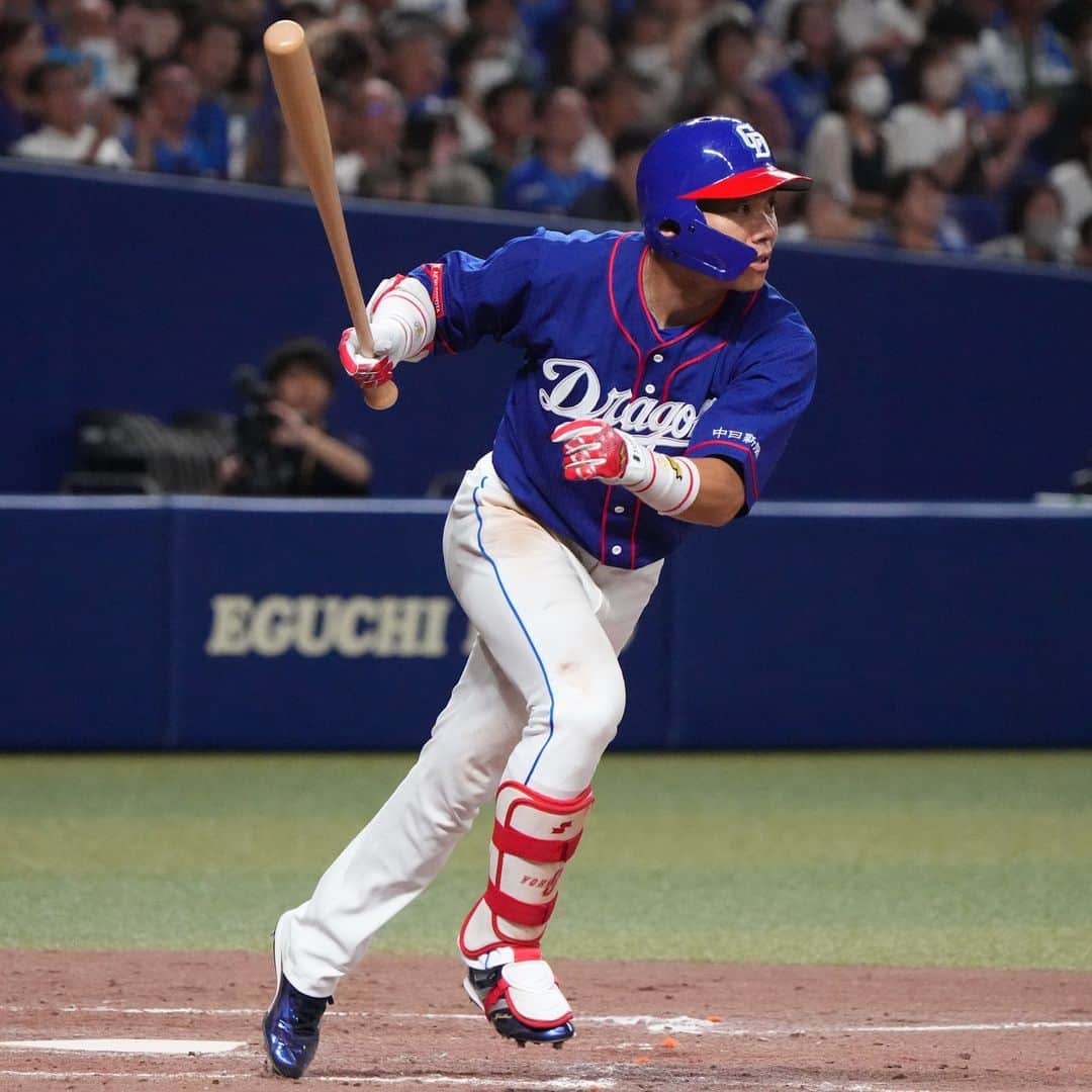 中日ドラゴンズ【公式】さんのインスタグラム写真 - (中日ドラゴンズ【公式】Instagram)「中日ーDeNA（12回戦） 9回裏、石橋選手のタイムリー、大島選手、今日2本目の犠飛で2点を ...