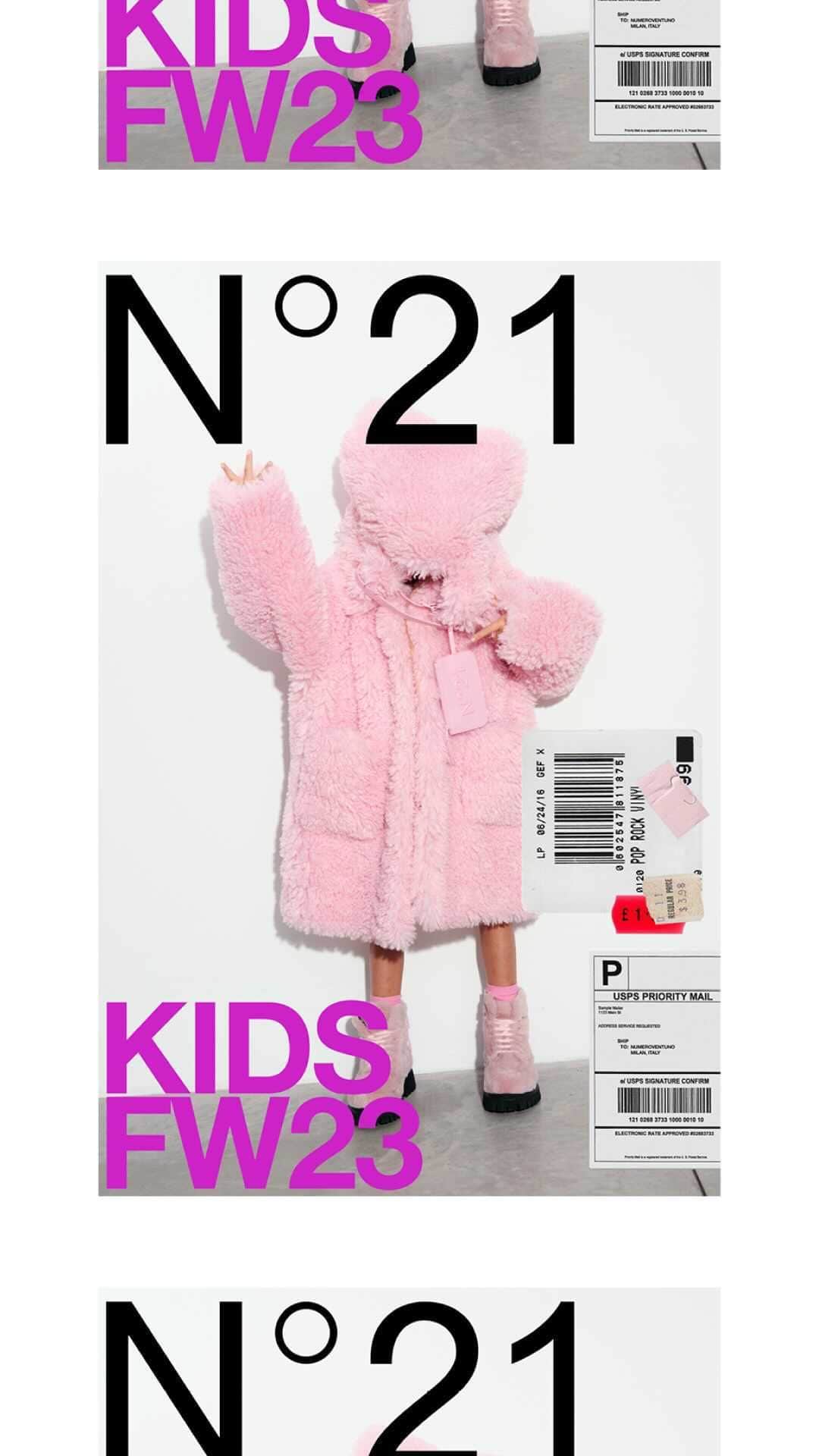 ヌメロ ヴェントゥーノさんのインスタグラム動画 - (ヌメロ ヴェントゥーノInstagram)「N21 FALL-WINTER 23 KIDS COLLECTION BY ...