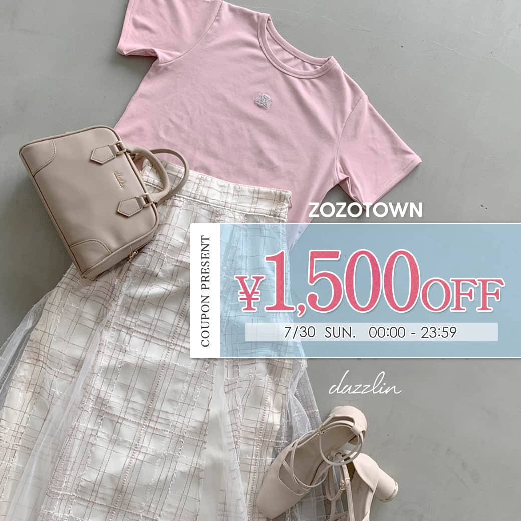 dazzlinさんのインスタグラム写真 - (dazzlinInstagram)「_____【 ZOZOTOWN 】 7/30 sun 0:00～23:59 24時間限定！ ¥1,500 ...