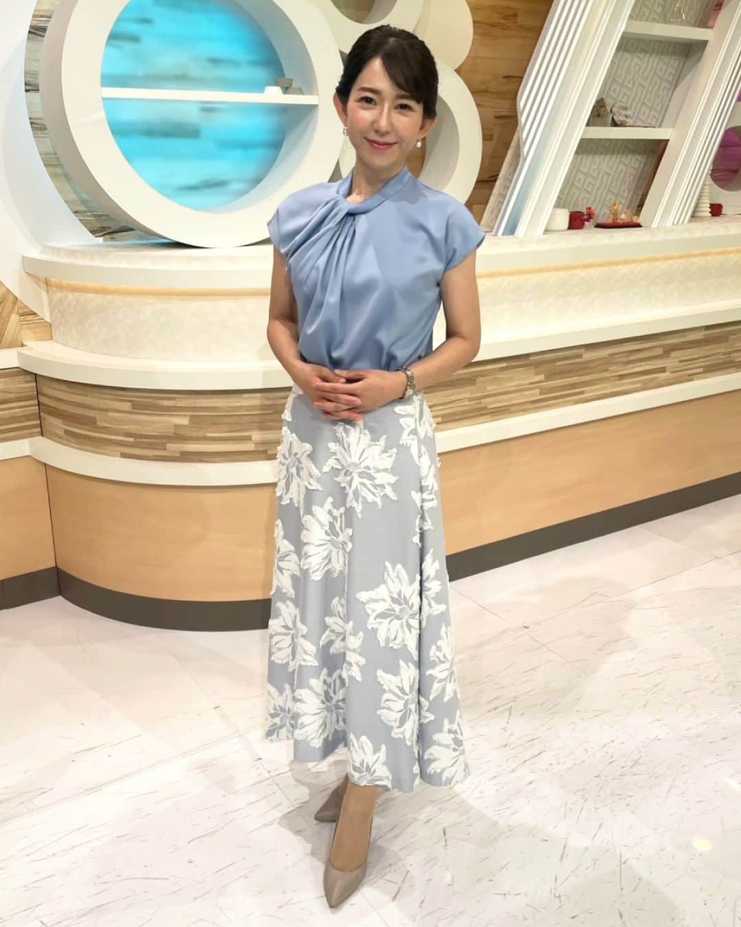 Ksbアナウンサーさんのインスタグラム写真 Ksbアナウンサーinstagram 「👗 「news Park Ksb」の衣装です。 今週