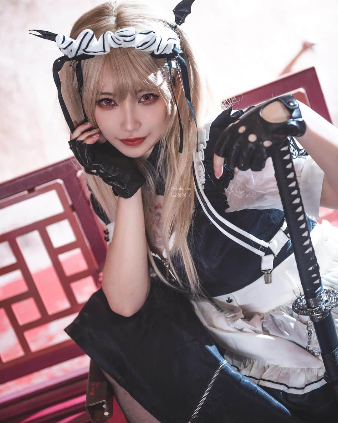 犬神洛洛子さんのインスタグラム写真 - (犬神洛洛子Instagram)「🩶CYBER MAID⚔️ 📷 @nshukiriko thx ...