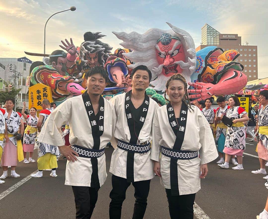 SONOMIさんのインスタグラム写真 - (SONOMIInstagram)「ねぶた2日目の8月3日。 8月1日の前夜祭に引き続き、 KREさんとクマと青森市PTA連合のねぶたに参加させて ...