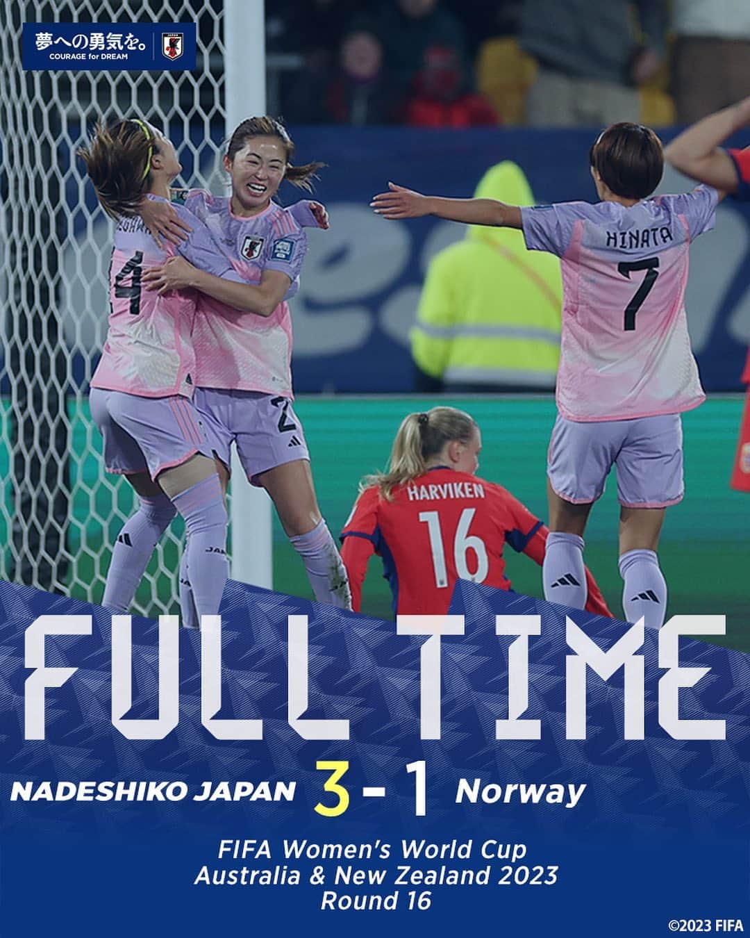 日本サッカー協会さんのインスタグラム写真 - (日本サッカー協会Instagram)「. 🔹試合終了🔹 🏆FIFA 女子 #ワールドカップ 2023 🇦🇺🇳🇿 🇯🇵#なでしこジャパン 3-1 ...