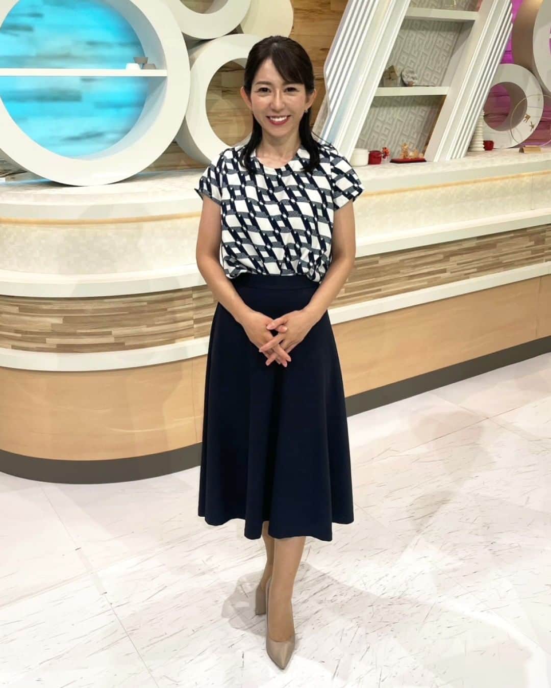 Ksbアナウンサーさんのインスタグラム写真 Ksbアナウンサーinstagram 「👗 「news Park Ksb」の衣装です。 今週